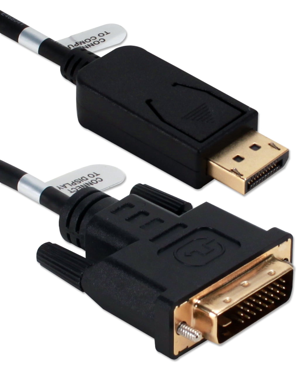 QVS 10ft DisplayPort to DVI Digital Video Cable - Walmart.com