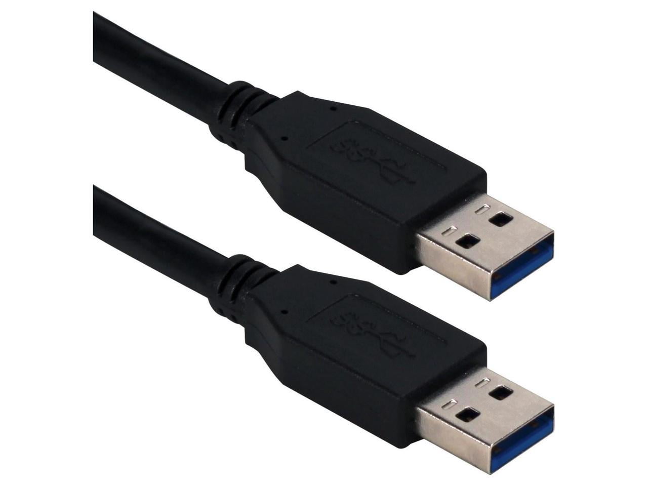 Qvs CC2229C-10BK 10FT USB 3.0/3.1 TYPEA MALE TO MALE 5GBPS BLACK CABLE ...