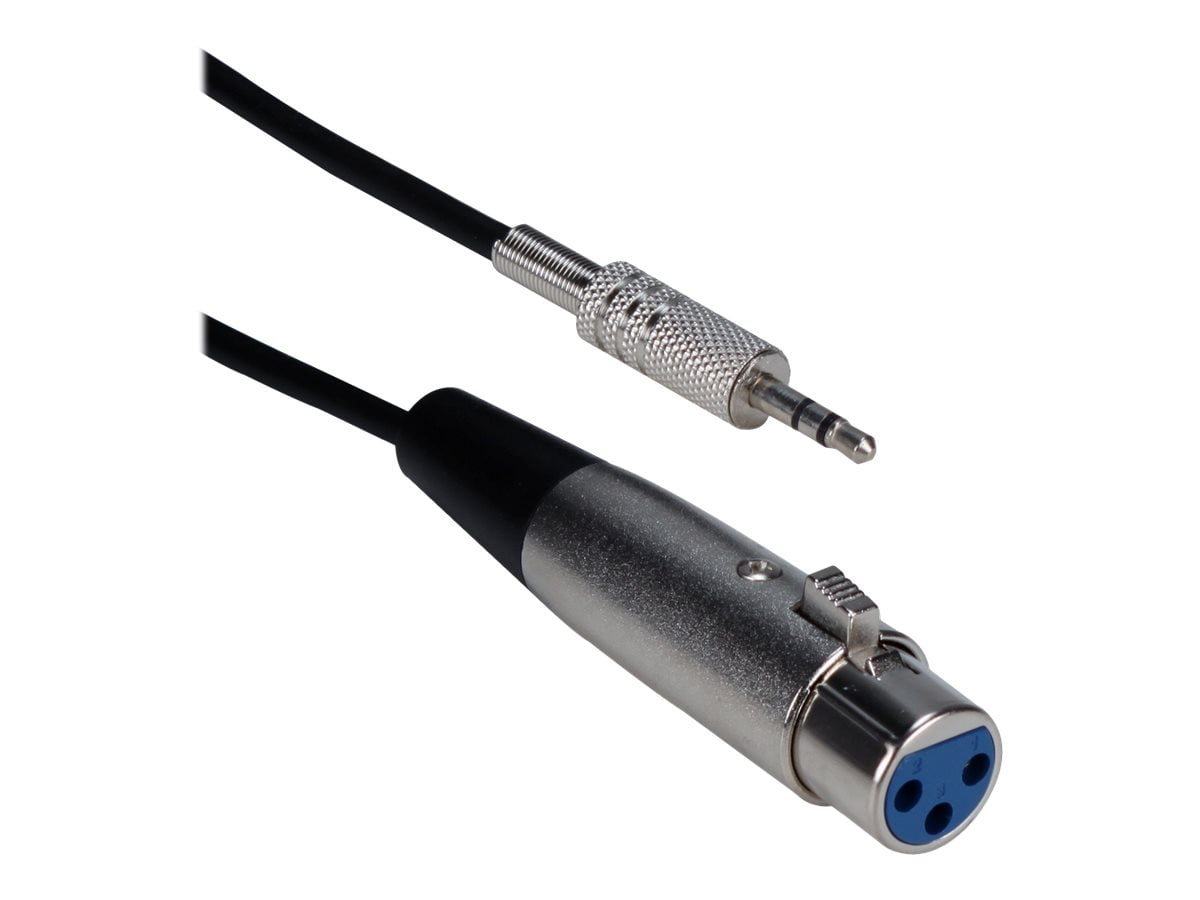 QVS 10ft XLR Female to 3.5mm Male Balanced Audio Cable - Walmart.com