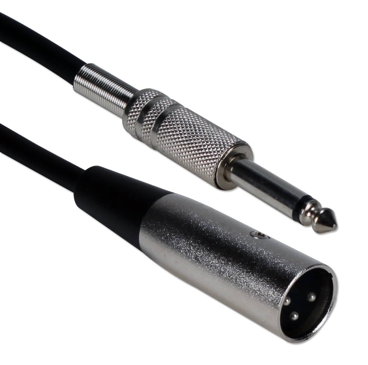 QVS 15ft XLR Male to 1/4 Male Audio Cable - Walmart.com