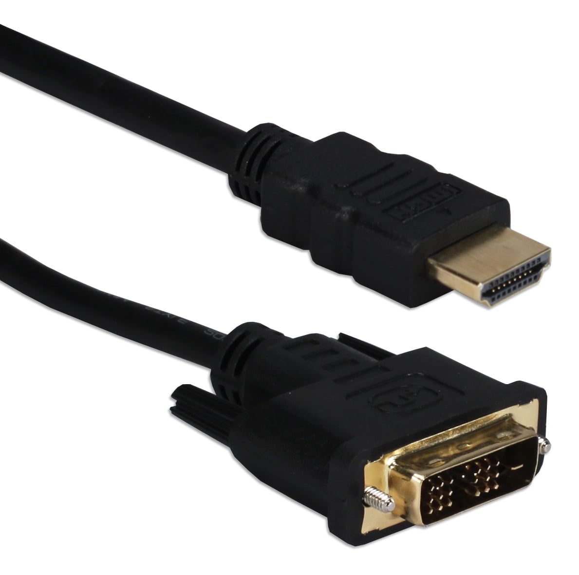 QVS 2-Meter HDMI Male to DVI Male HDTV/Flat Panel Digital Video Cable ...