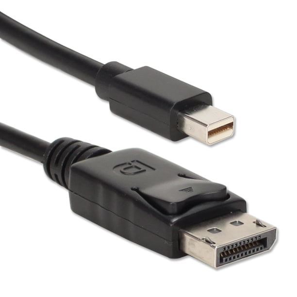 QVS 2-Meter Mini DisplayPort to DisplayPort UltraHD 4K Black Cable ...