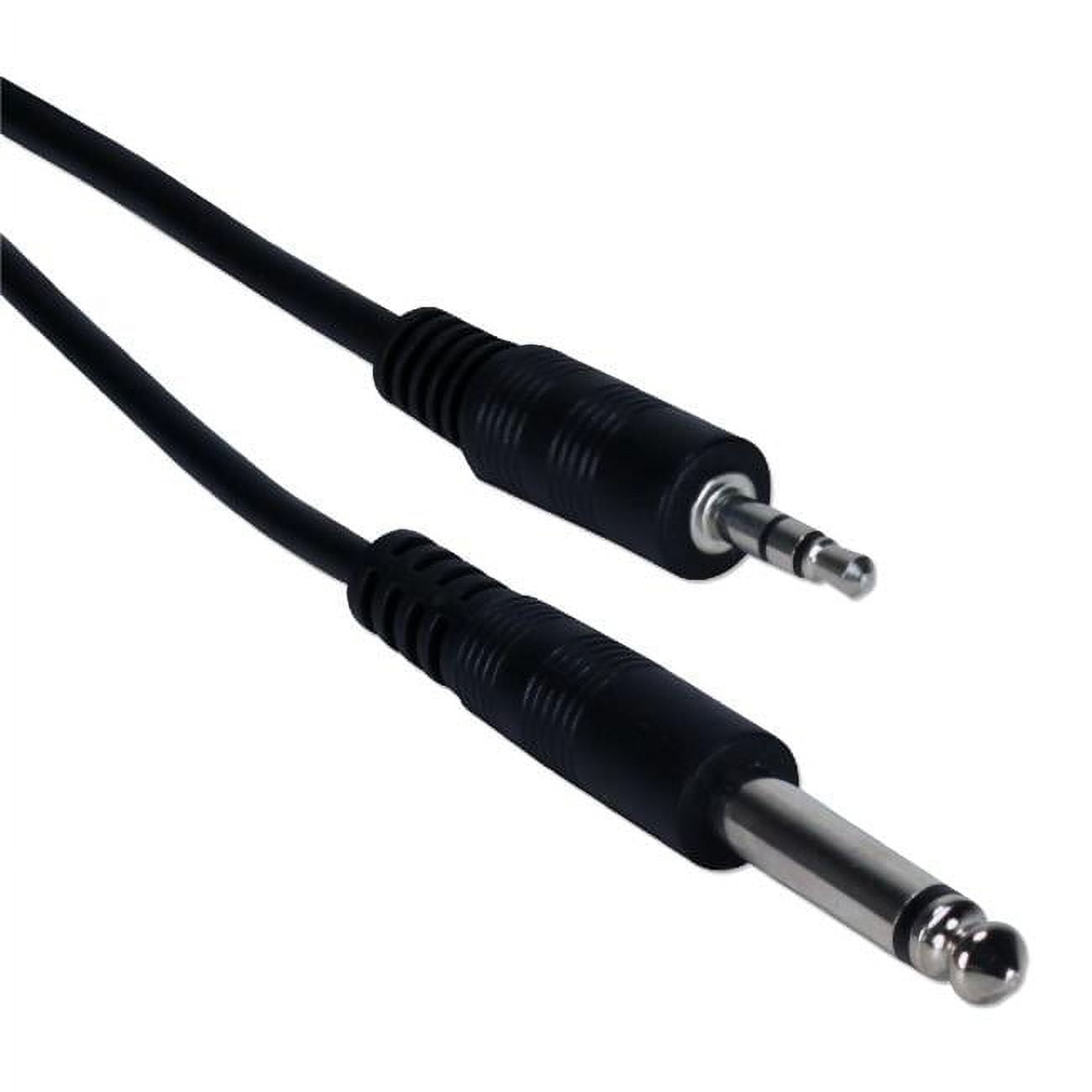 QVS 3.5mm TRS Male to 1/4" TS Male Audio Conversion Cable 10 ft ...