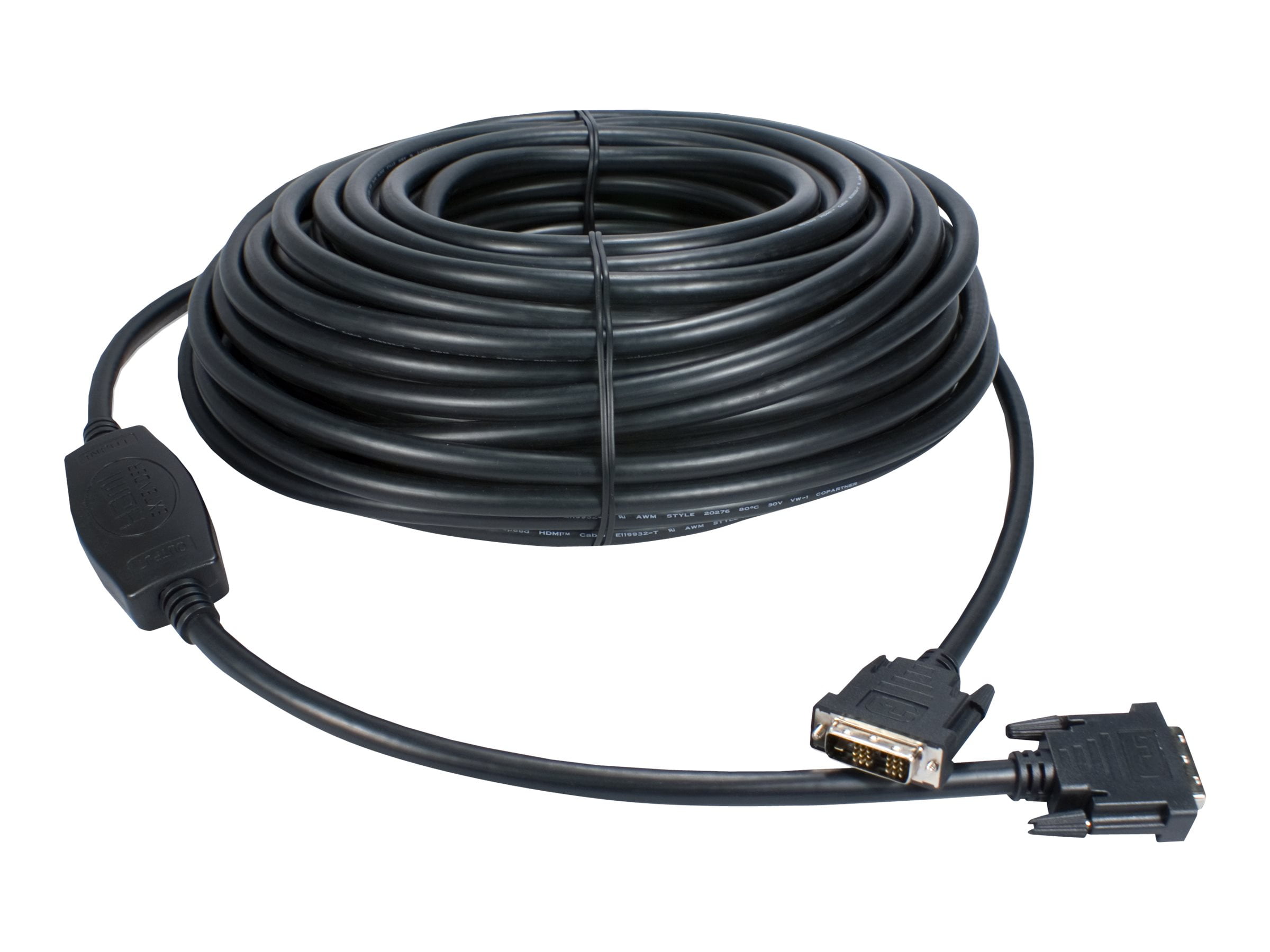 QVS 30-Meter Full HD DVI-D Video Cable with Built-in EQ Extender (HSD ...