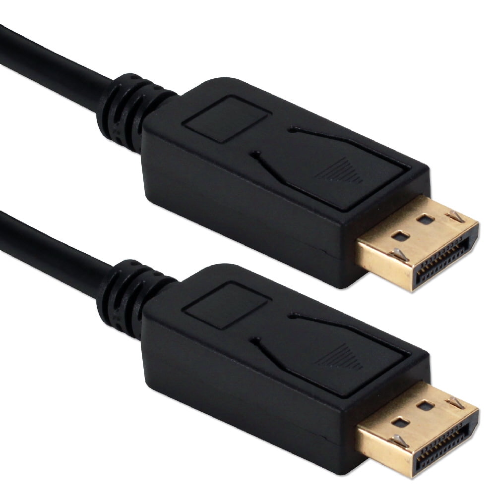 QVS 3ft DisplayPort 1.4 UltraHD 8K Cable with Latches, Black ...