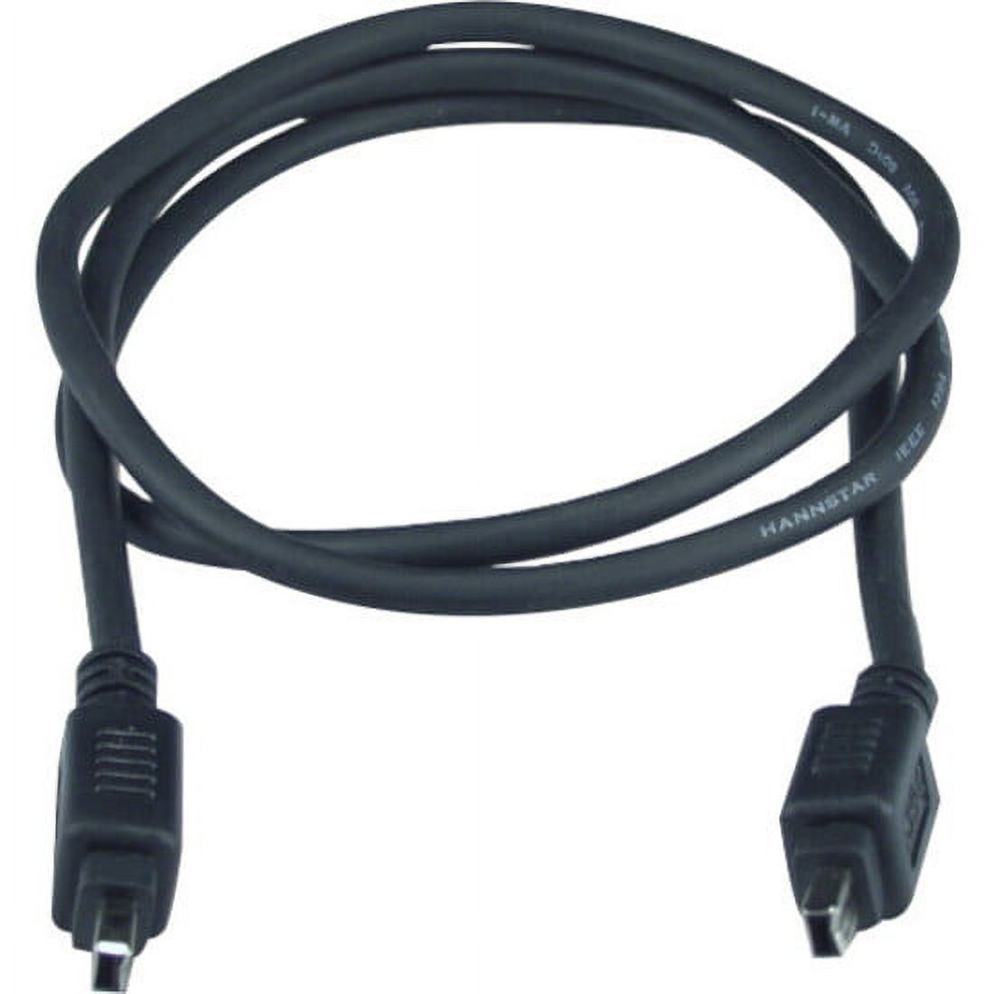 QVS 3ft IEEE1394 FireWire/i.Link 4Pin to 4Pin A/V Black Cable - Walmart.com