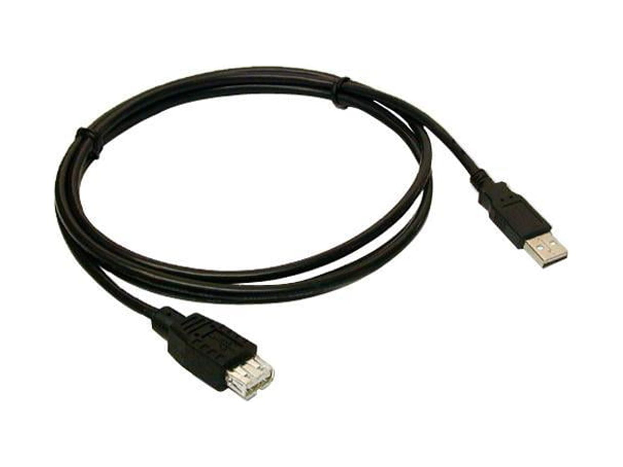 QVS 3ft USB 2.0 High-Speed 480Mbps Black Extension Cable - Walmart.com
