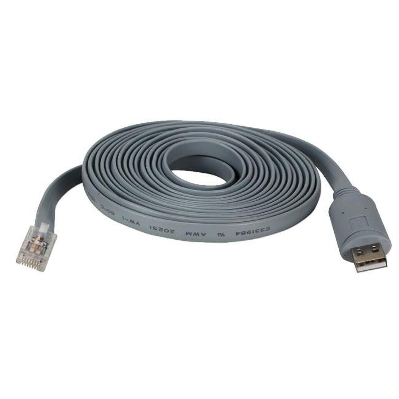 QVS 6 ft. USB to RJ45 Cisco RS232 Serial Rollover Cable - Walmart.com