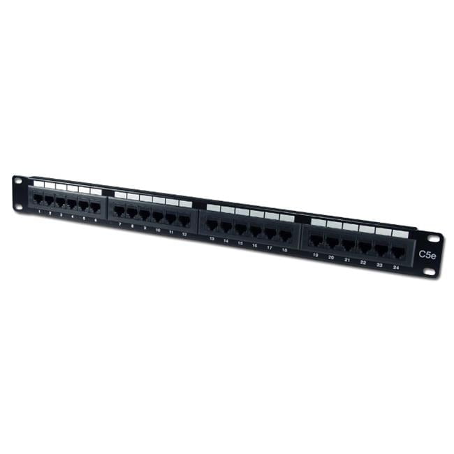 QVS 24Port Shielded CAT5/RJ45 110Block Patch Panel - Walmart.com