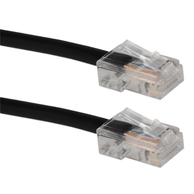 QVS 250ft CAT6 Gigabit Solid Black Patch Cord with POE Support ...