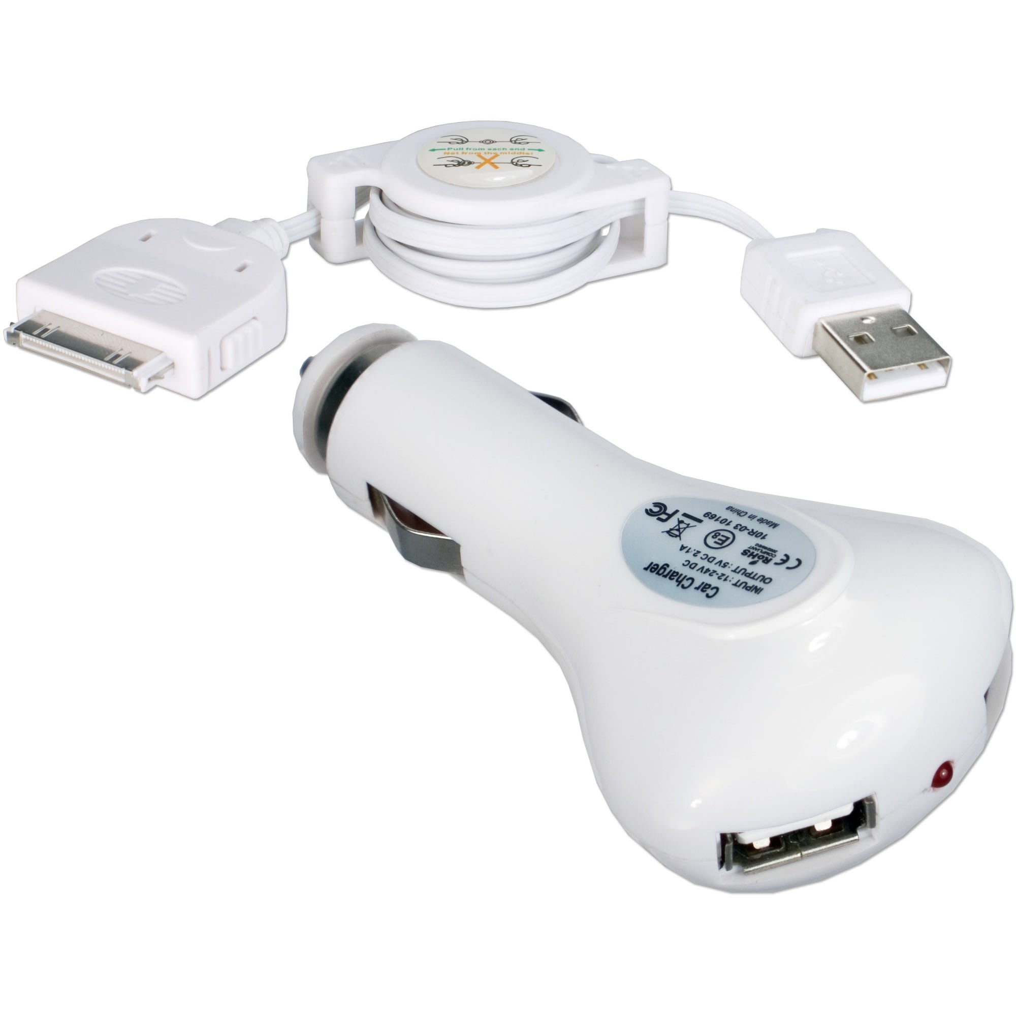 QVS 2-Port 2.1Amp USB Car Charger Kit for iPod/iPhone/iPad/iPad 2/iPad ...