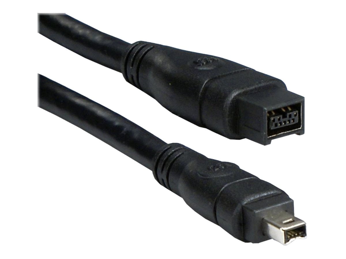 QVS - IEEE 1394 cable - 4 pin FireWire (M) to 6 pin FireWire (F) - 6 ft ...