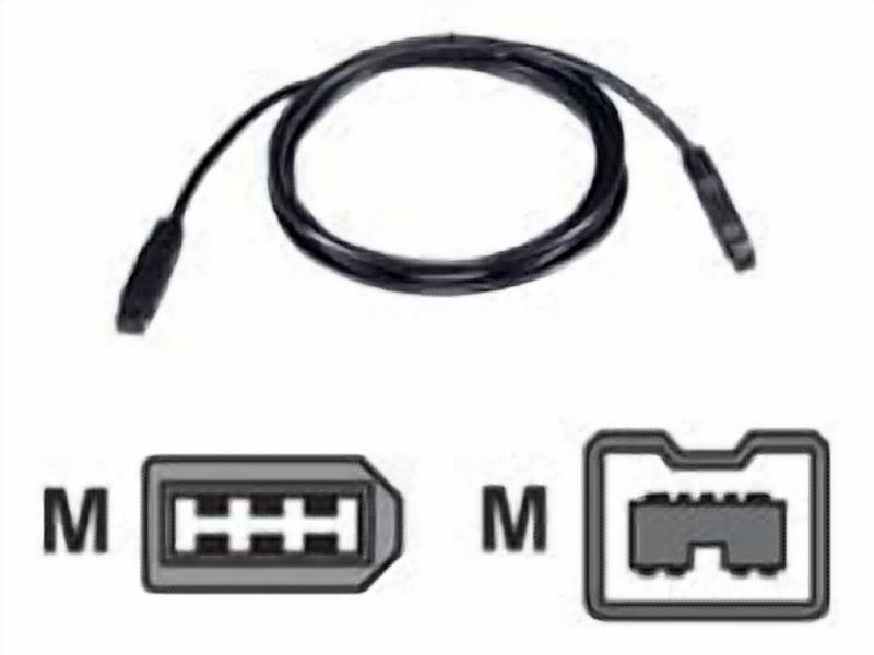 QVS Firewire Cable - Male FireWire - Male FireWire - 6ft - Black ...