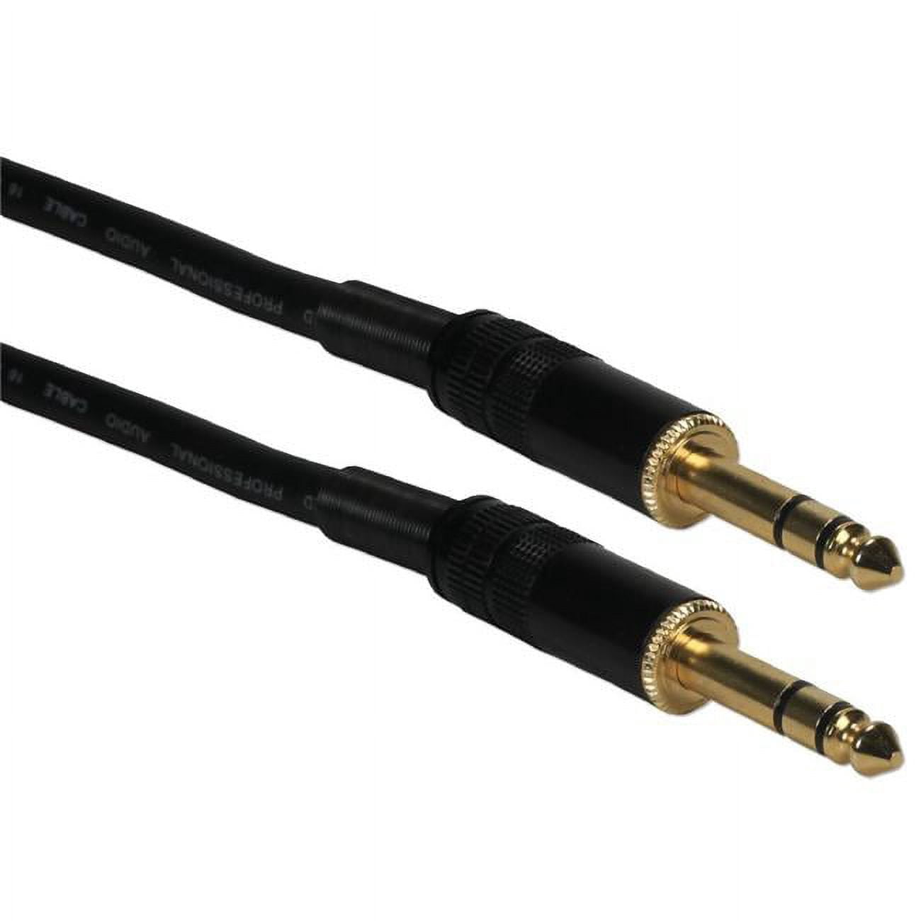 QVS TRSP-50 50 ft. Premium 0.25 TRS Male to Male Balanced Shielded ...
