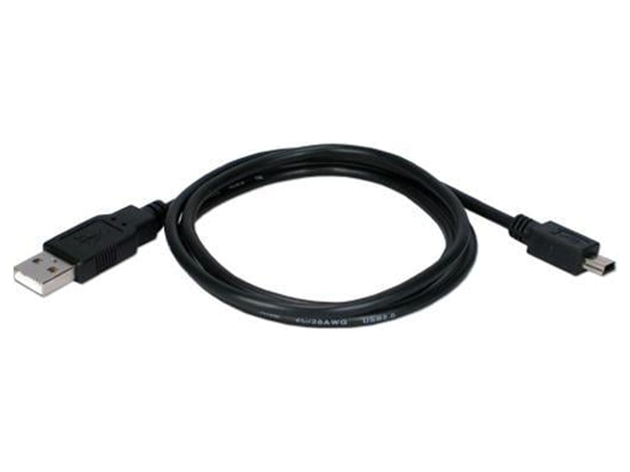 QVS USB 2.0 Type A Male to Mini B Male Sync and Charger Cable - Walmart.com