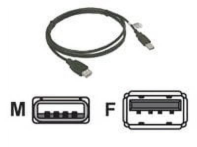 QVS USB 2.0 Type-A Male to Type-A Female Extension Cable 10 ft. - Black ...