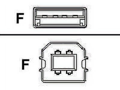 QVS USB 2.0 (Type-A) Male to USB 2.0 (Type-B) Male Cable 10 ft. - Beige ...