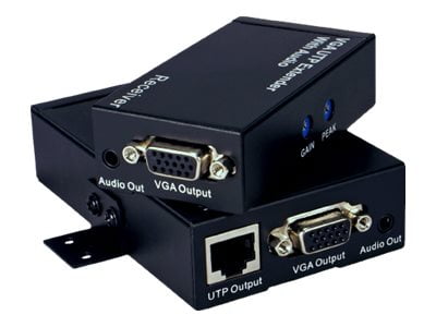 QVS VGA/WUXGA with Audio Single CAT5e/6 Extender Kit - Video/audio ...
