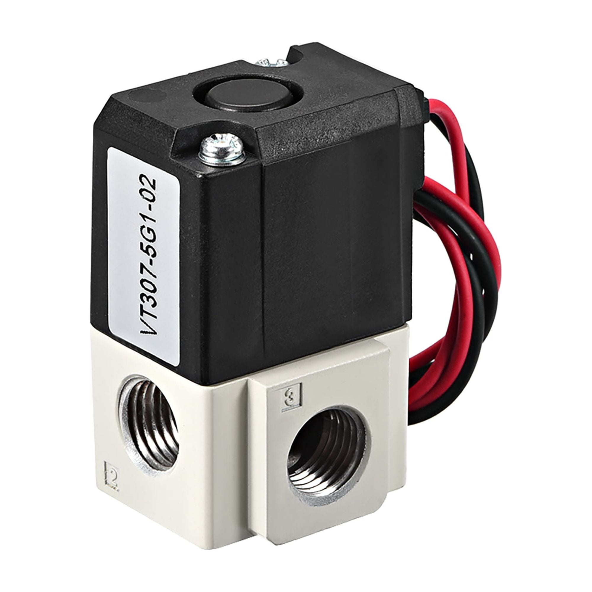 QVT307 Air NC Single Electrical Control Solenoid Valve DC24V 3 Way 2 Position 1/4" PT Internally ...