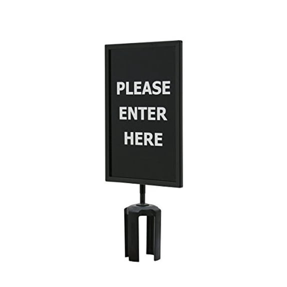 QWAYSIGN-7" X 11" Please Enter HERE "Please Enter Here" Sign, Double ...