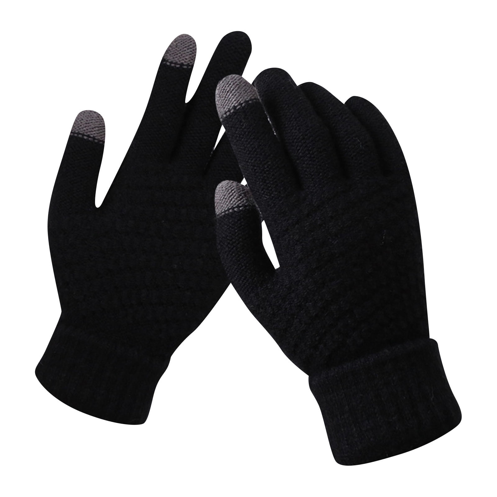 QWERTYU Knitted Cycling Winter Glove for Women Texting Warm Touch ...