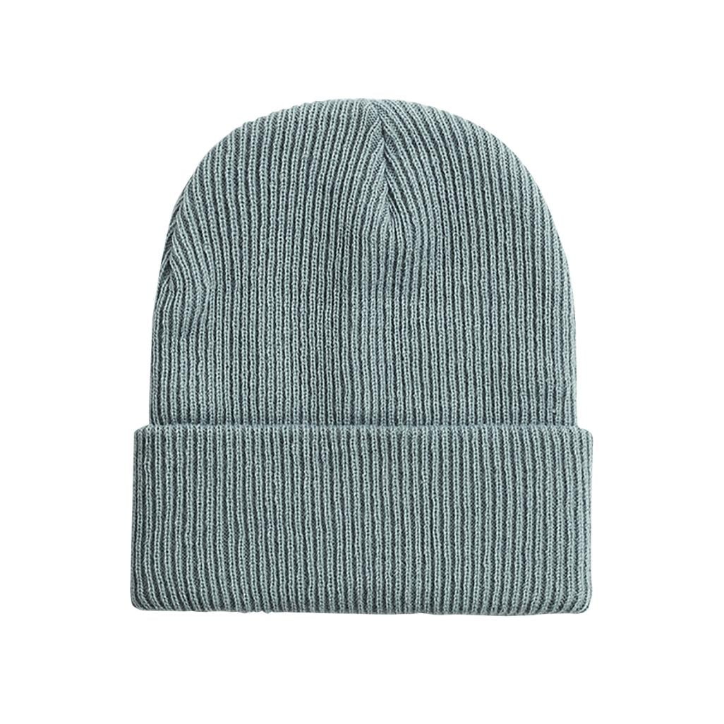 Qwertyu Ski Beanie Hats for Men Soft Warm Winter Knitted Hats Blue One ...