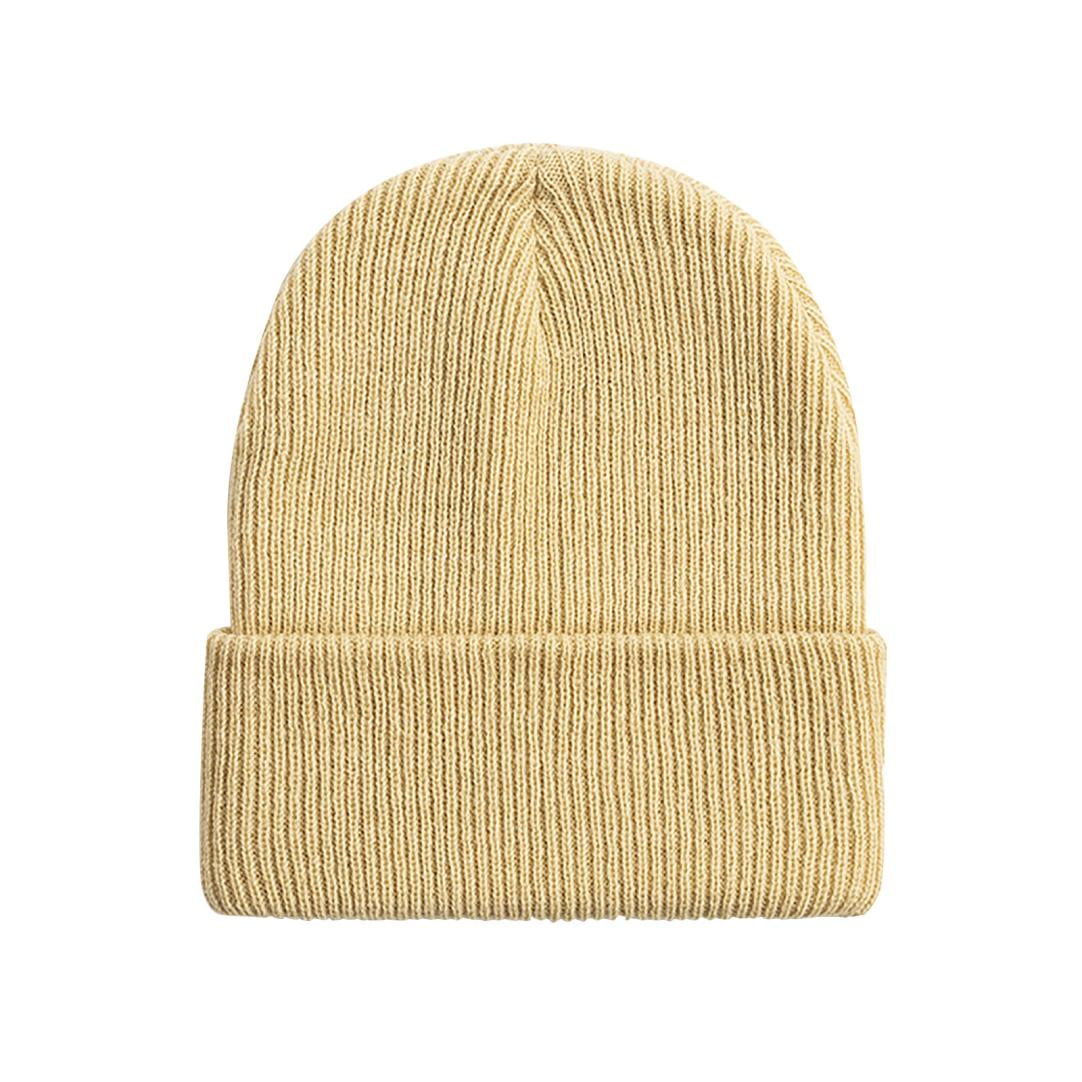 Qwertyu Ski Beanie Hats for Men Soft Warm Winter Knitted Hats Khaki One ...