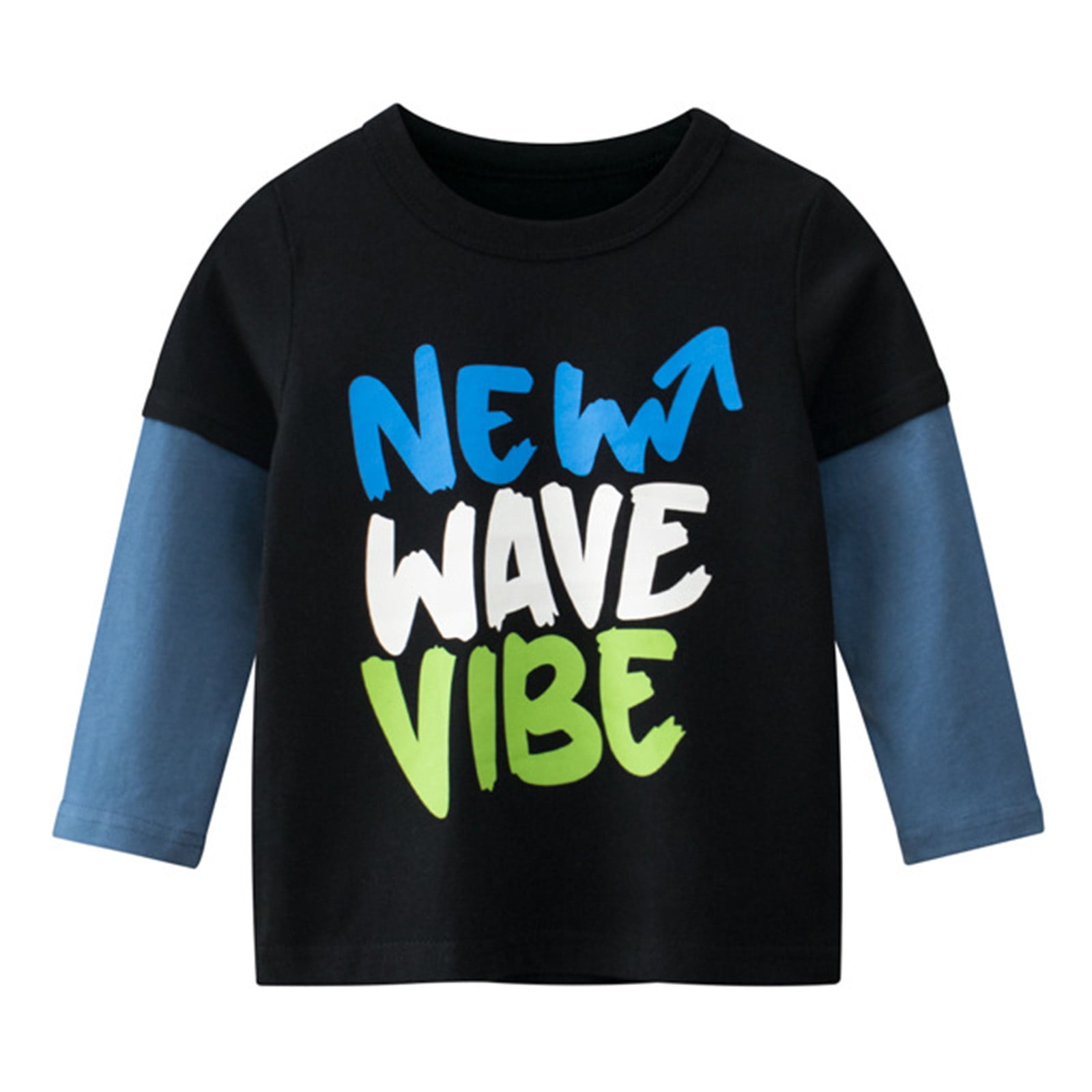QWIED 2024 Cute Tshirts For Little Boys Toddler Kids Baby Letter Print ...