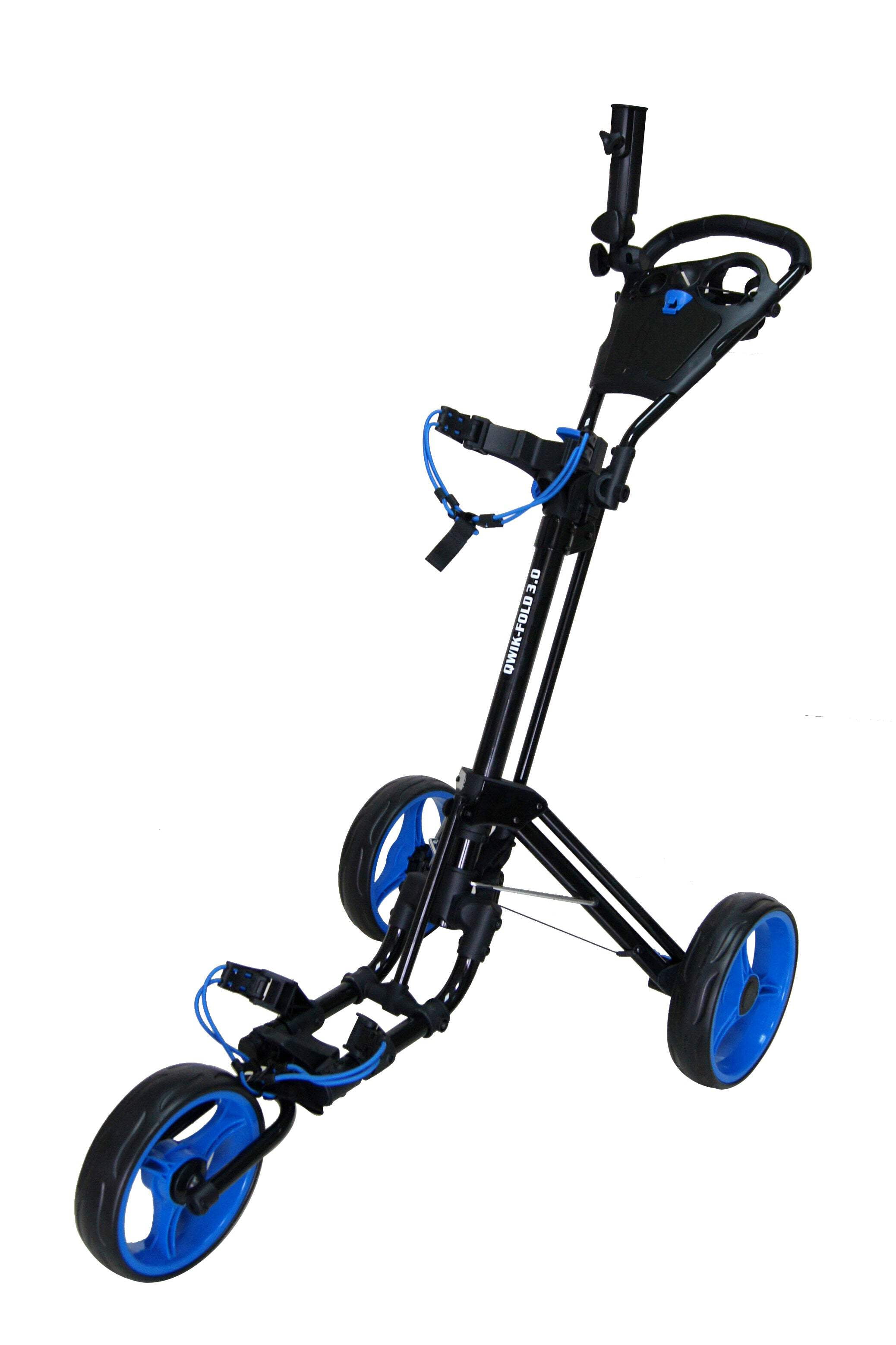 QWIK-FOLD 3 Wheel Push Pull Golf Cart - Foot Brake - ONE Second to Open ...