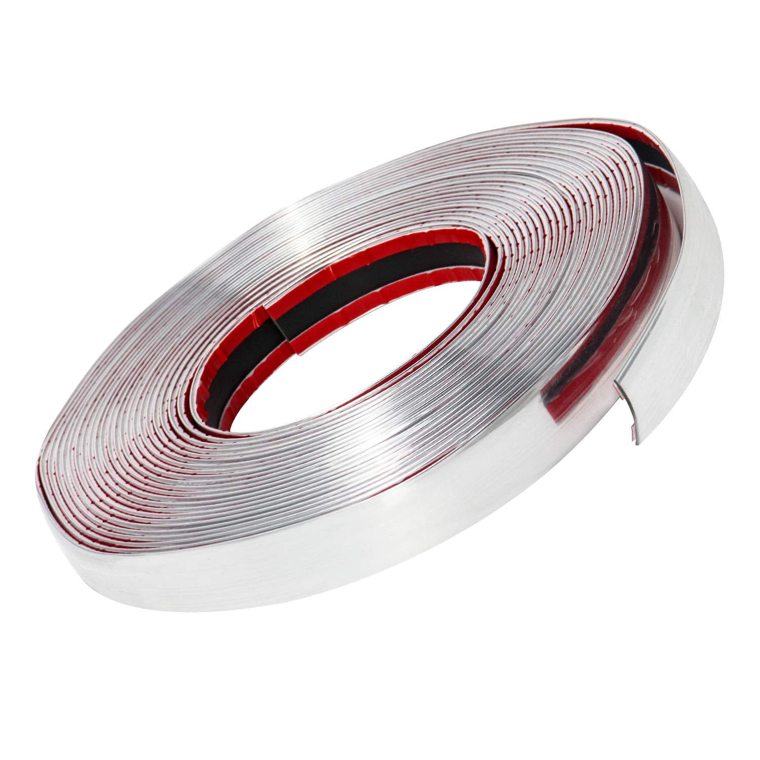 QWORK 1" Wide 40 Feet Chrome Molding Trim, Car Auto Truck Side Exterior ...