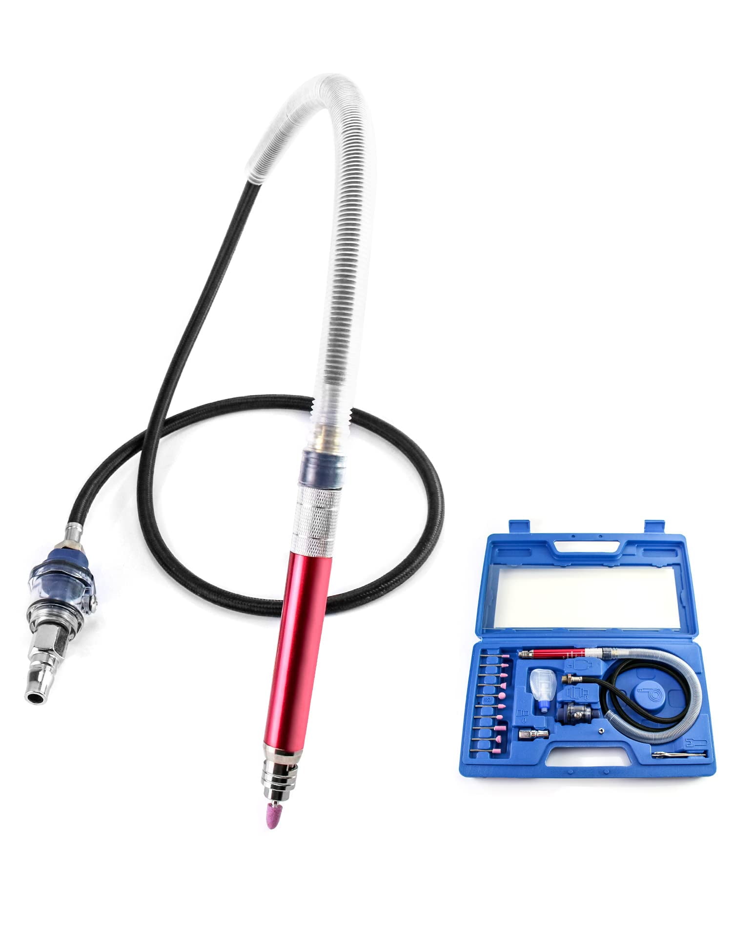 QWORK Air Micro Grinder, 1/8" Mini Pencil Polishing Cutting Tool ...