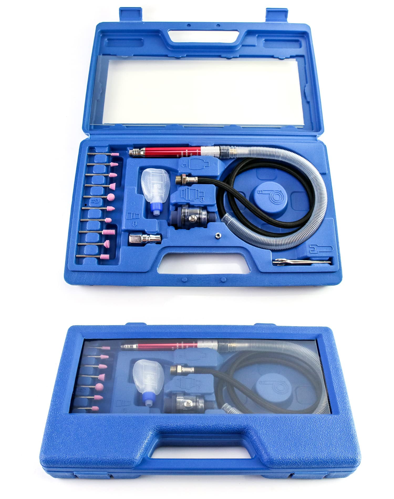 QWORK Air Micro Grinder, 2 Set 1/8" Mini Pencil Polishing Cutting Tool ...