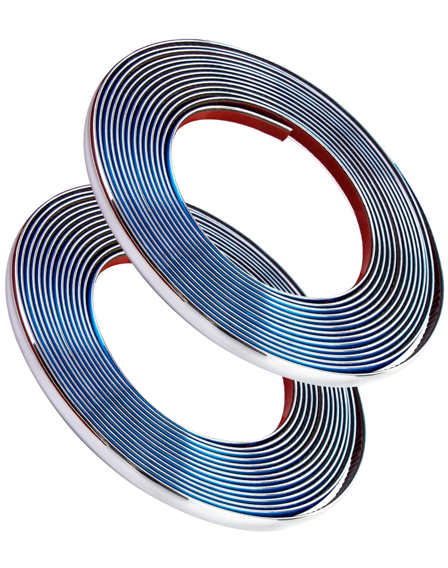 QWORK Automotive Chrome Trim RRF12 Molding, 2 Pack 1/2 inch Wide 26FT ...