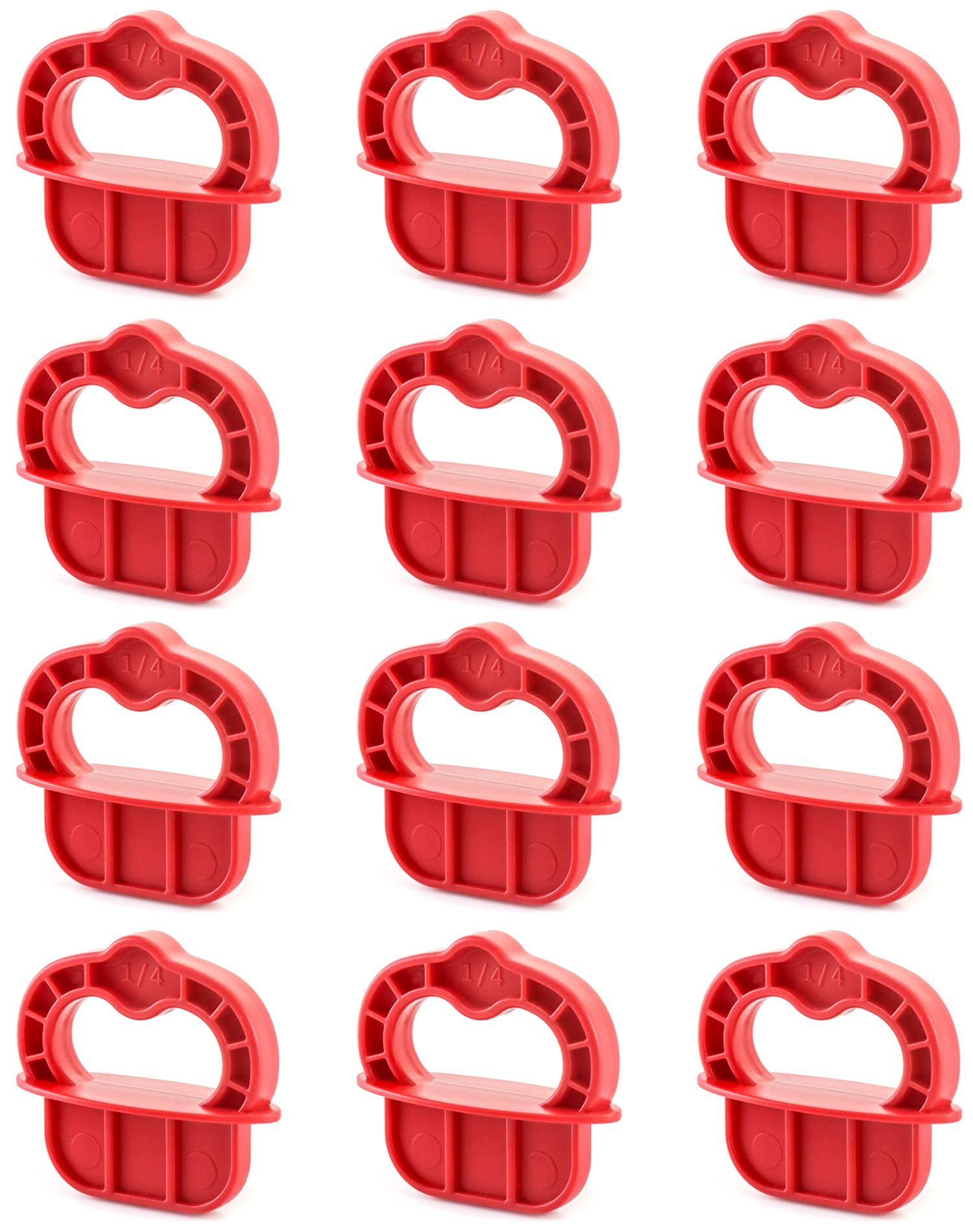 QWORK Deck Board Jig, 12 Pcs 1/4" Gap Deck Board Spacer Rings for ...