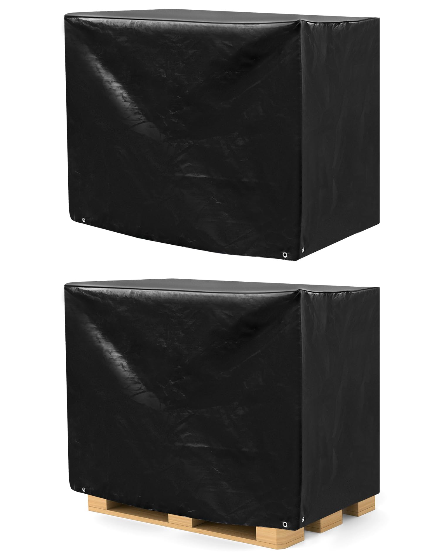 QWORK Pallet Cover, 2 Pack Heavy Duty Outdoor PE Waterproof Pallet ...