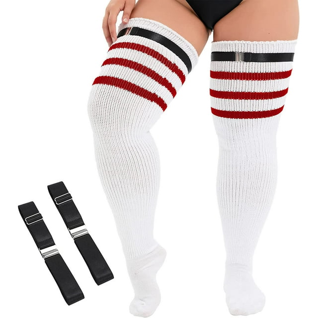 QWZNDZGR Plus Size Womens Thigh High Socks for Thick Thigh Extra Long ... QWZNDZGR Plus Size Womens Thigh High Socks for Thick Thigh Extra Long ...