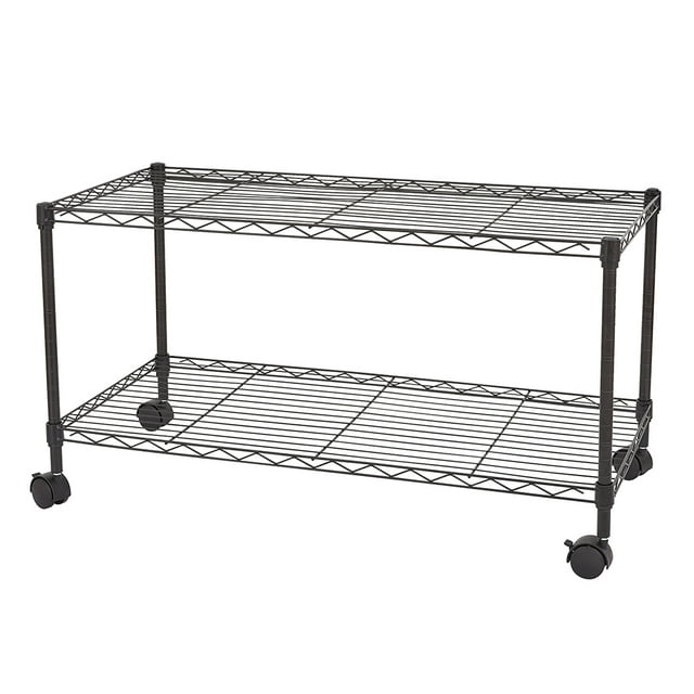 QXDRAGON 2-Shelf Storage Rack, 35.43" L x 17.72" W x 19.29" H Wire ...