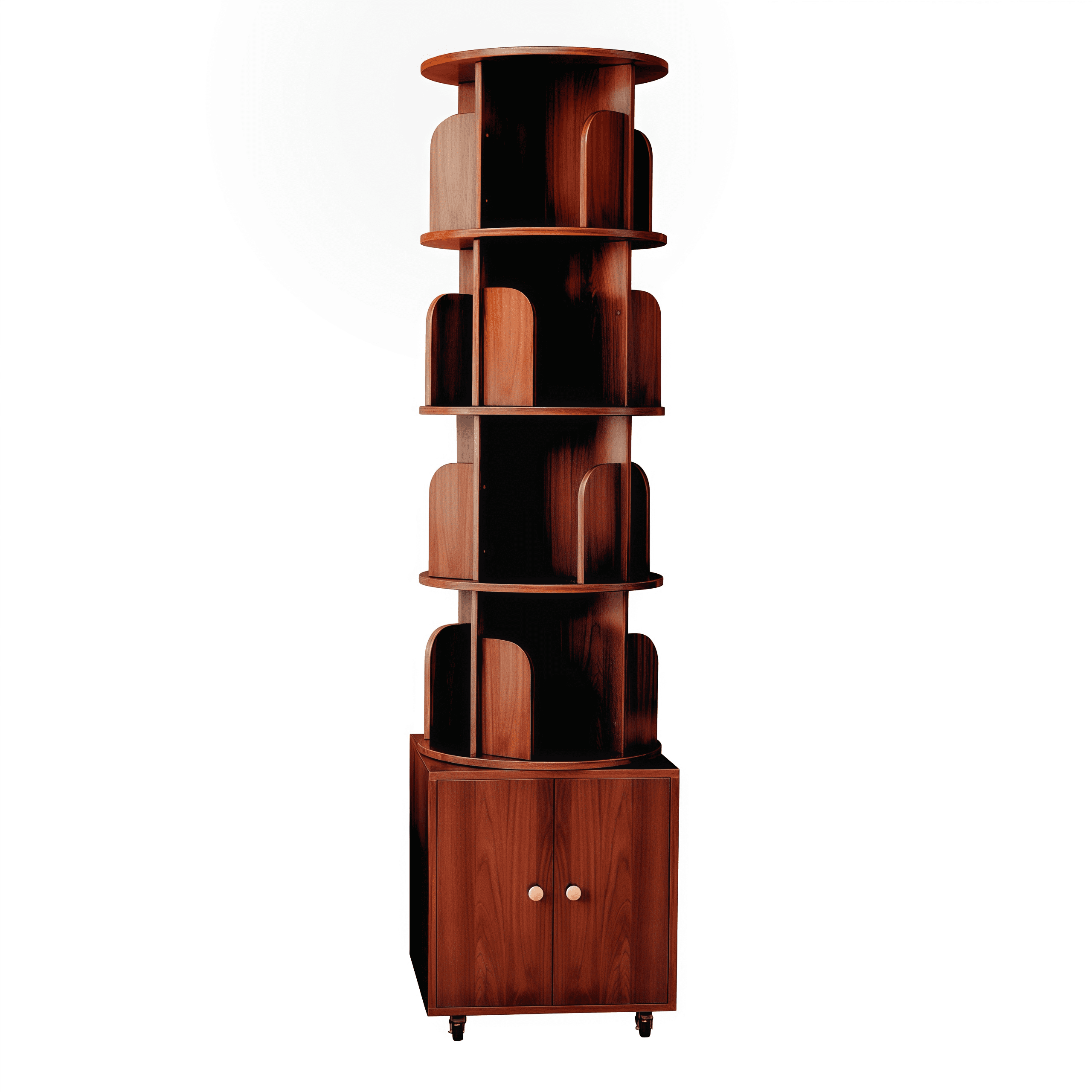 QXDRAGON 360° Rotating Bookshelf, Display Round Spinning Bookshelf with ...