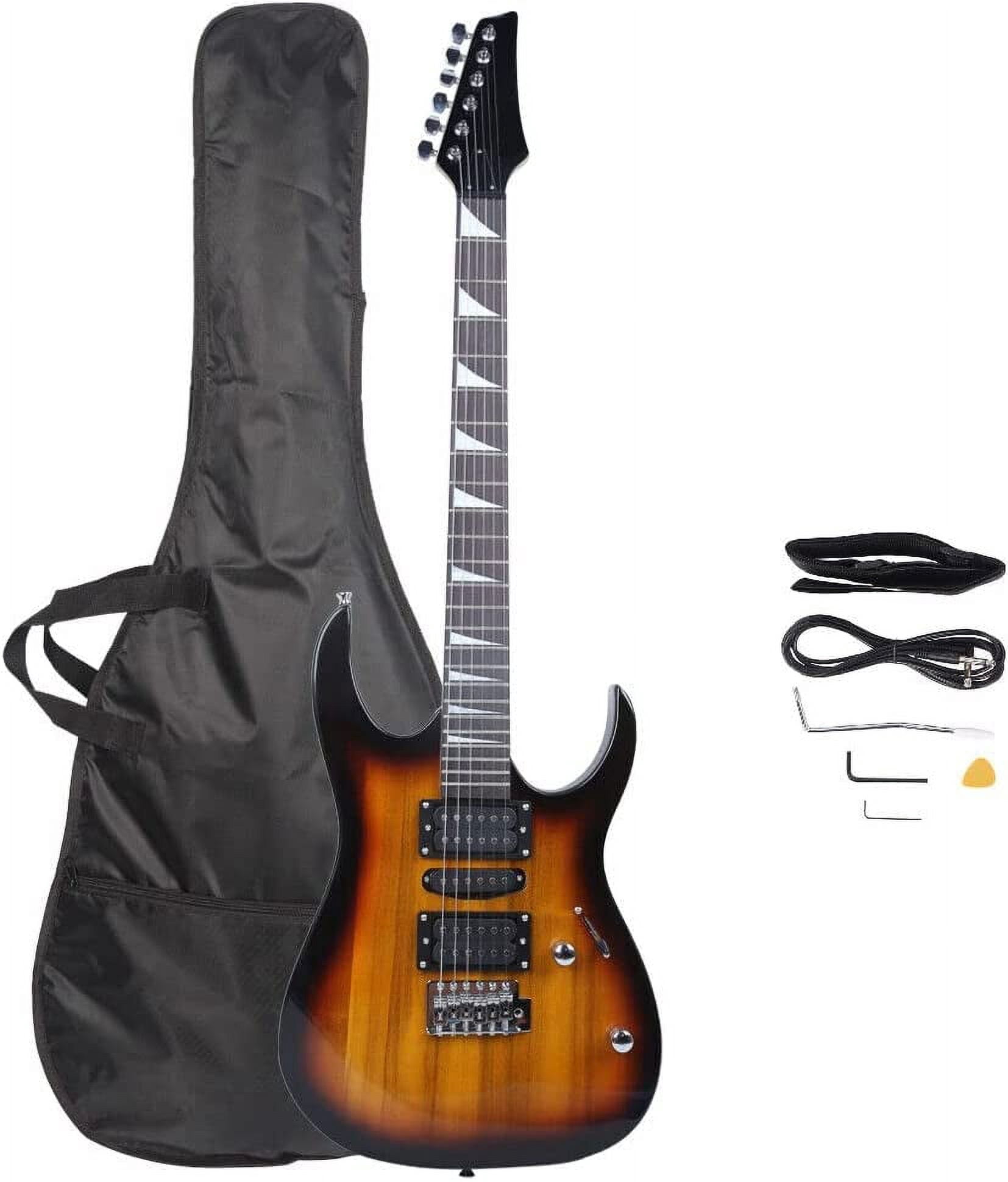 QXDRAGON 6 String Electric Guitar, Solid Body Full-Size Standard Jazz ...
