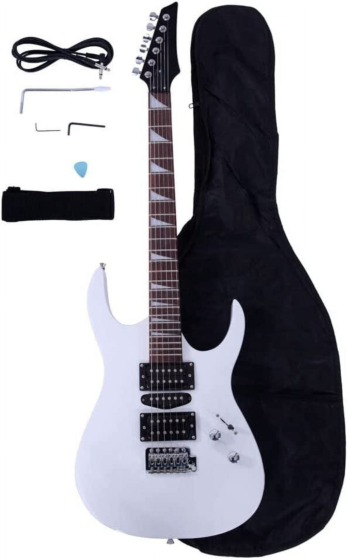 QXDRAGON 6 String Electric Guitar, Solid Body Full-Size Standard Jazz ...