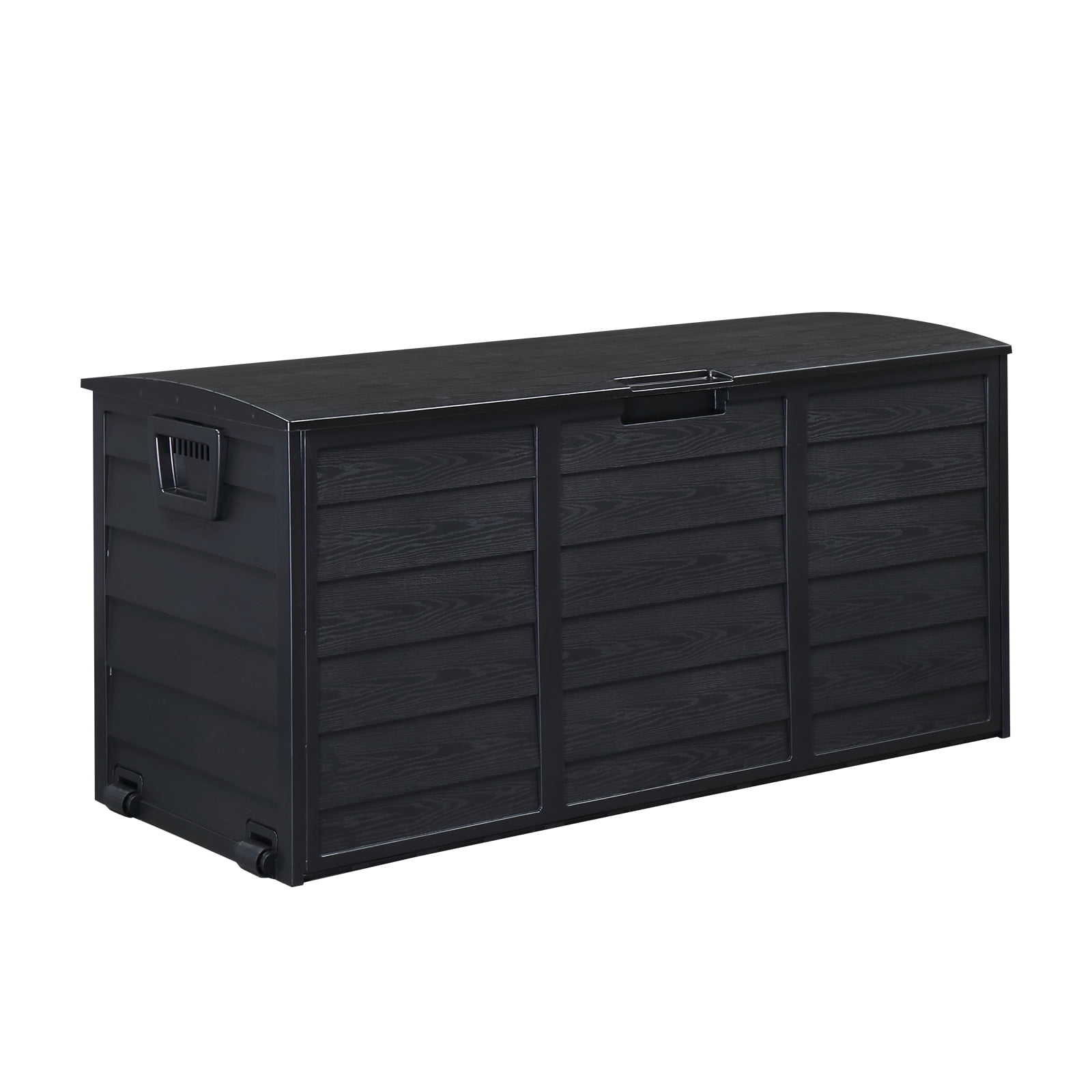 QXDRAGON 75 Gallon Resin Deck Box on Wheels, Patio Large Storage ...