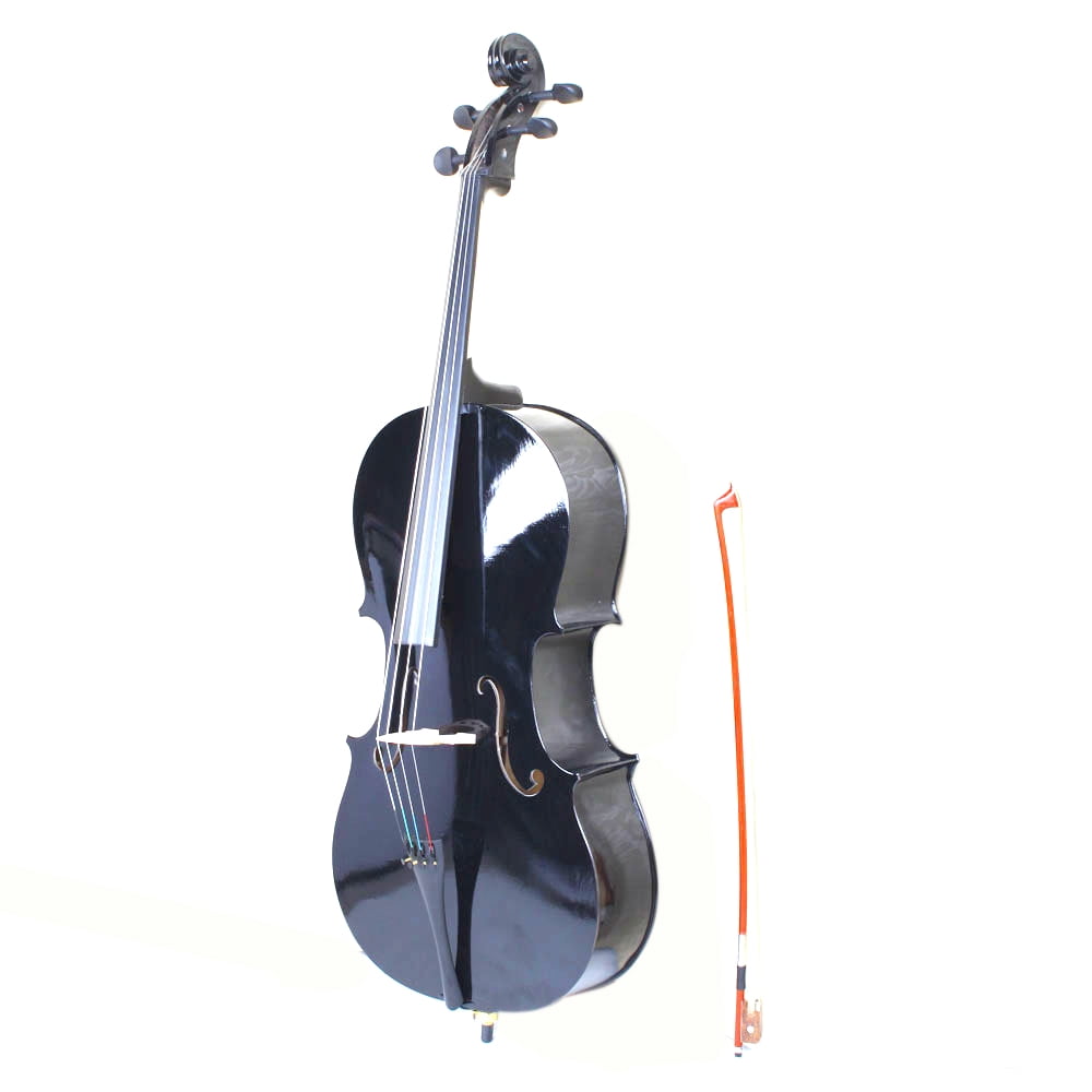 QXDRAGON 4/4 Full Size Acoustic Cello Kit Set with Soft Case, Bow ...