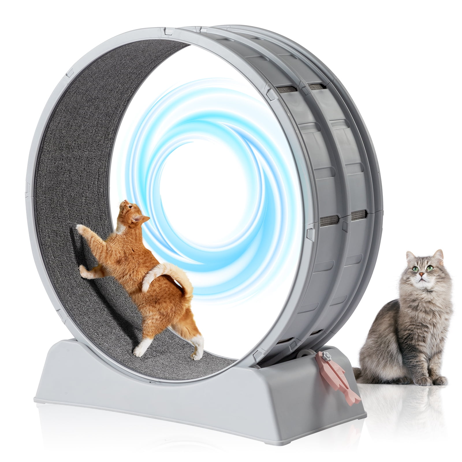 QXDRAGON Cat Treadmill Cat Exercise Wheel with Nonslip Carpet Cat ...