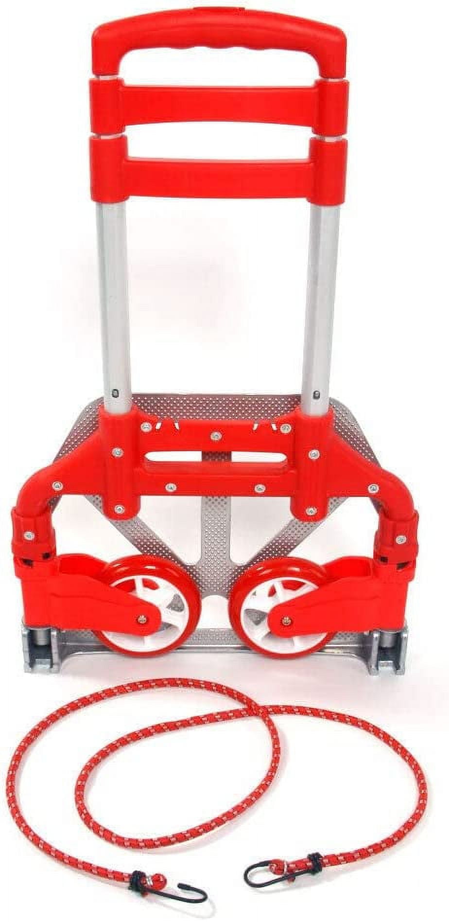 QXDRAGON Lightweight Folding Hand Truck, Aluminum Portable Trolley Cart ...