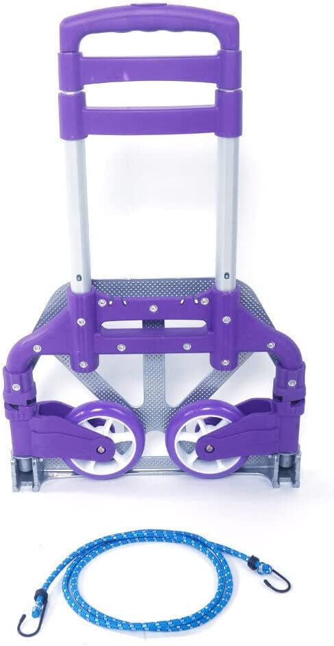 QXDRAGON Lightweight Folding Hand Truck, Aluminum Portable Trolley Cart ...