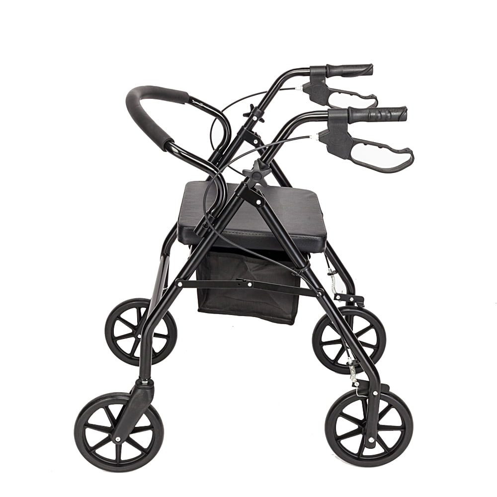 QXDRAGON Steel Rollator Walker, Folding Rolling Walker, 8" Wheels ...