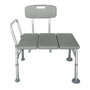 Drive Medical Plastic Tub Transfer Bench with Adjustable Backrest ...