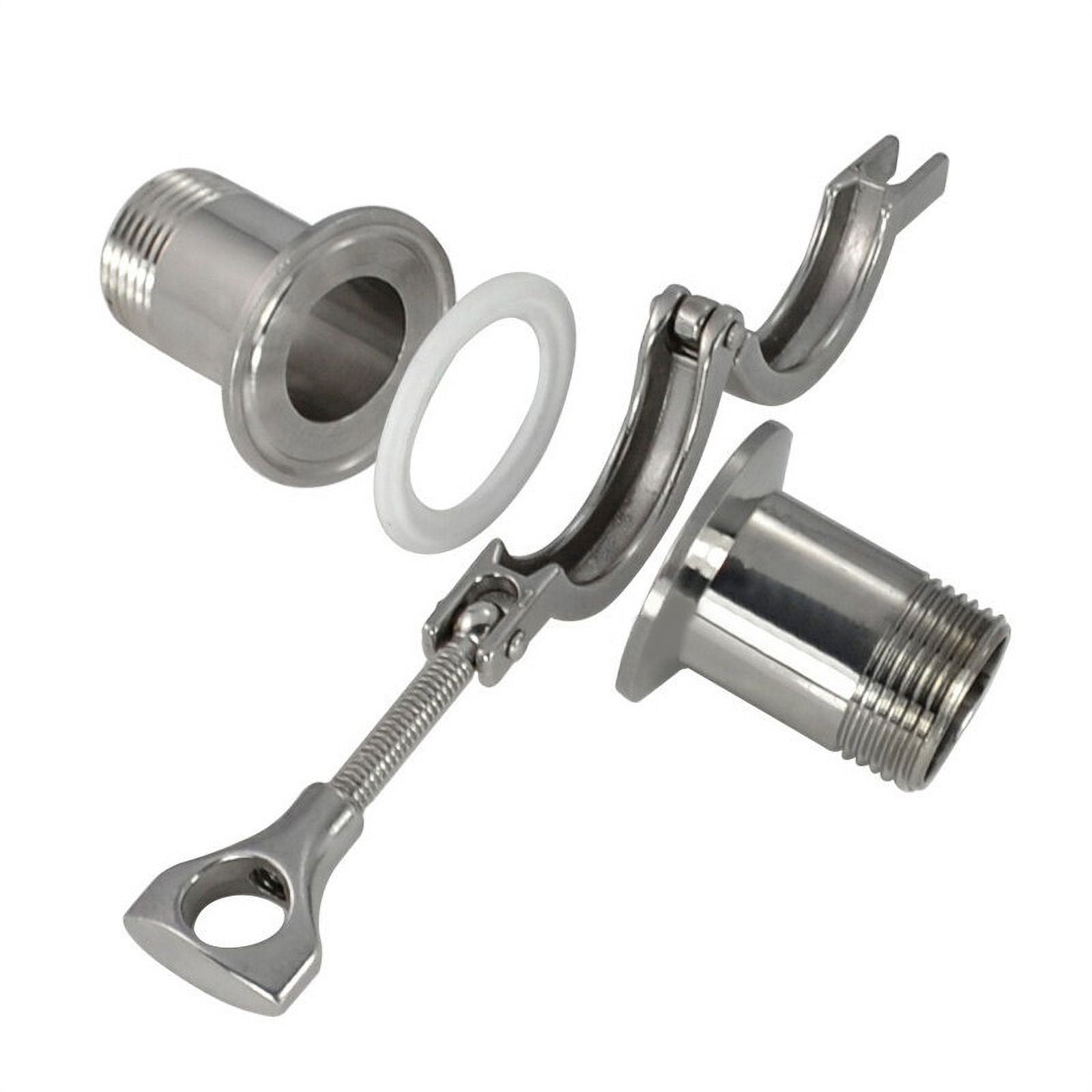 QXKE 2Pcs 1/2inch DN15 Sanitary Male Thread Ferrule Pipe Fitting+Tri ...