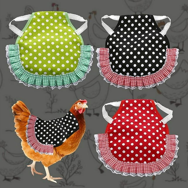 QXKE 3 Pieces Chicken Saddle, Chicken Jacket Hen Apron Feather Fixer ...