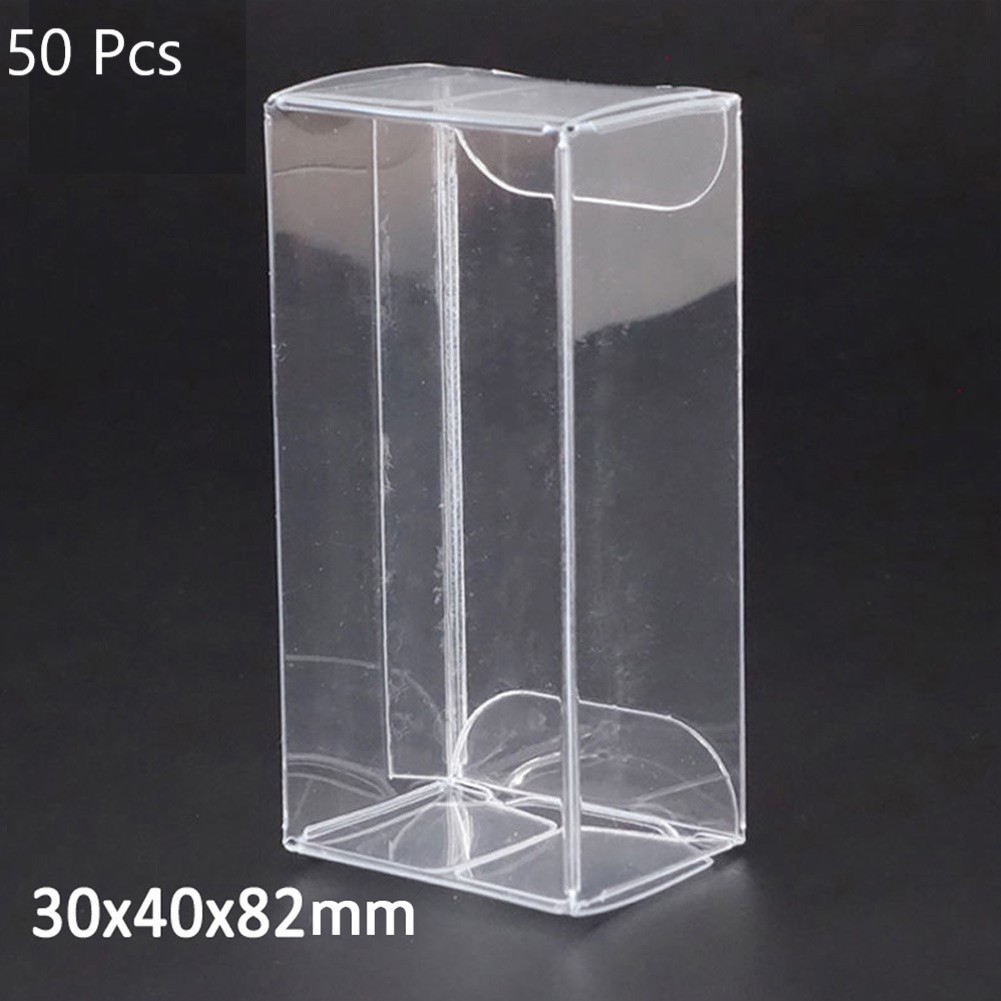 QXKE 50Pcs Clear Pvc Plastic Display Box Storage Car Box Case Show for ...